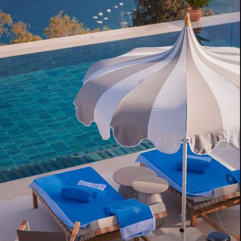 Resort Pagoda Patio Umbrellas, Retro Paito Umbrella